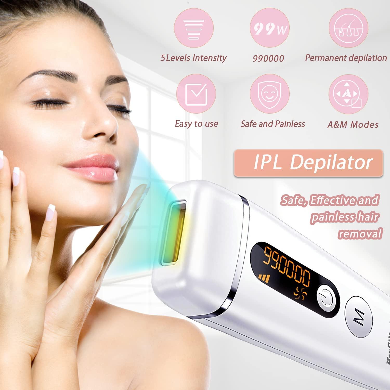 Heysilkyskin Ipl Hair Removal Laser For Body And Face Permanent Hair