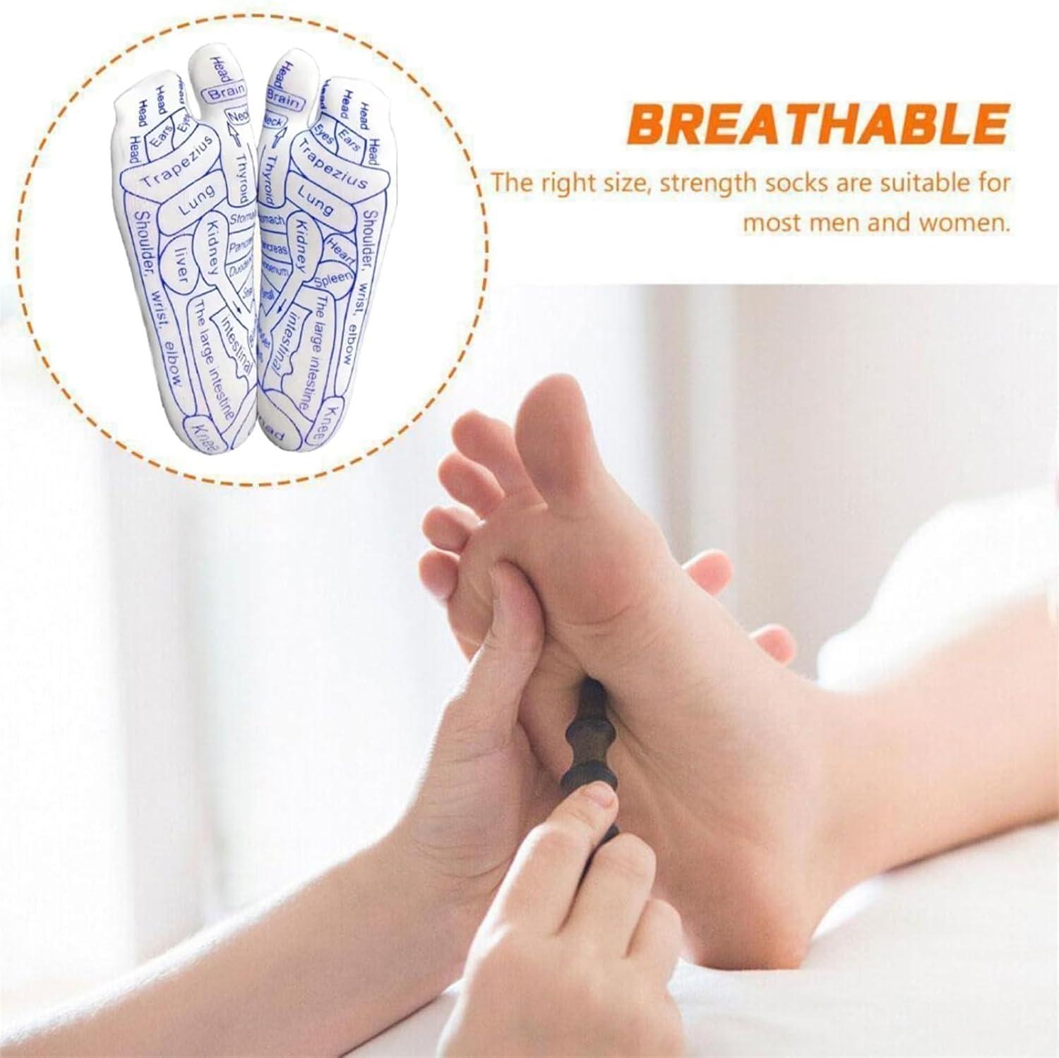 Reflex Zones Socks Set | Foot Reflexology & Massage Socks for Improved ...