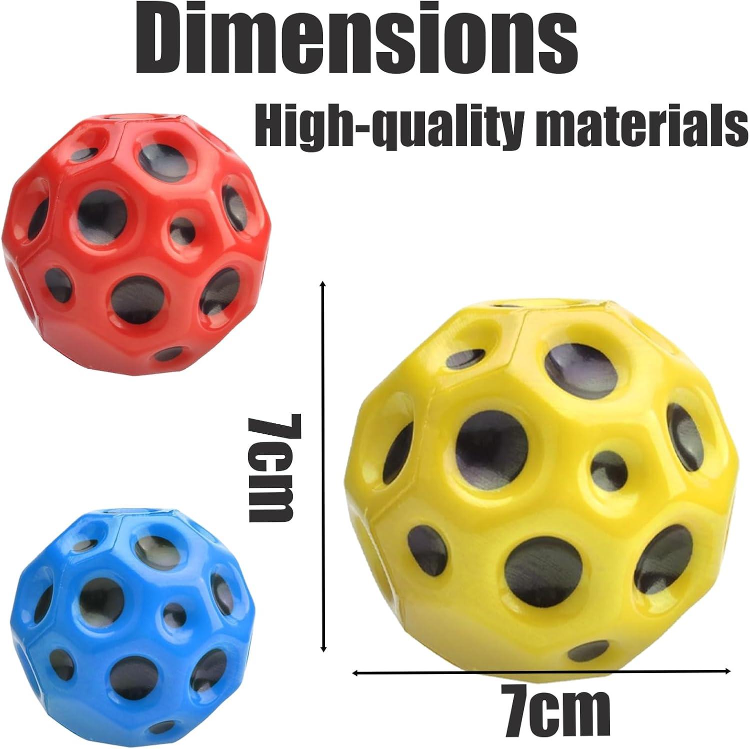 Xinchen 3-Piece Moon Ball Set - High Jumping Rubber Bounce Balls for ...