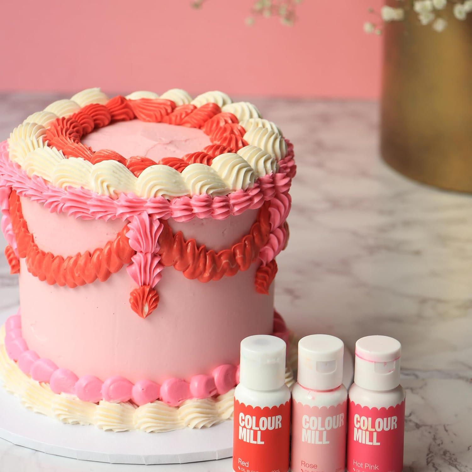 Color Mill Hot Pink Oil Blend Food Coloring - 20ml for Baking Chocolate ...