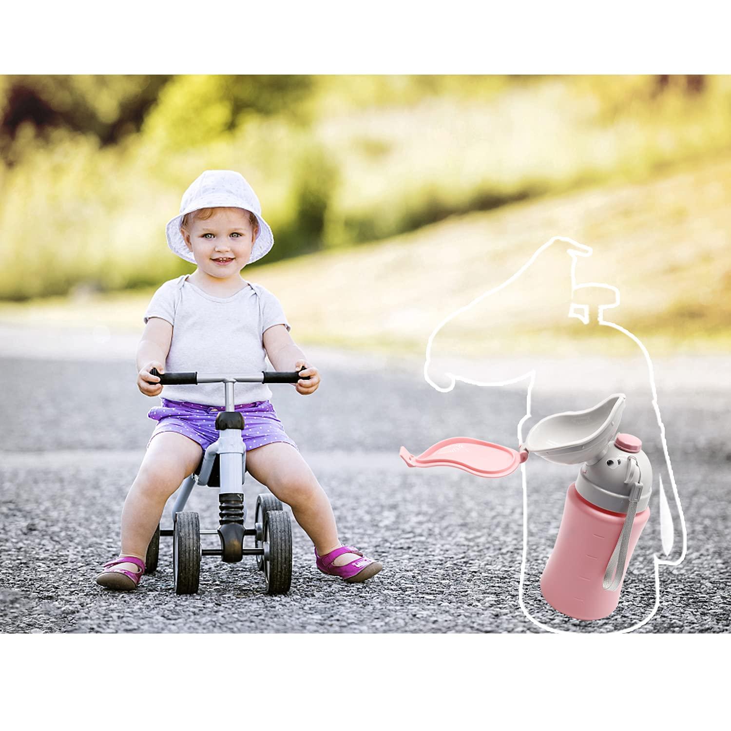 Kids Travel Urinal Portable Potty - Leak Proof 500ml Pink Pee Bottle ...