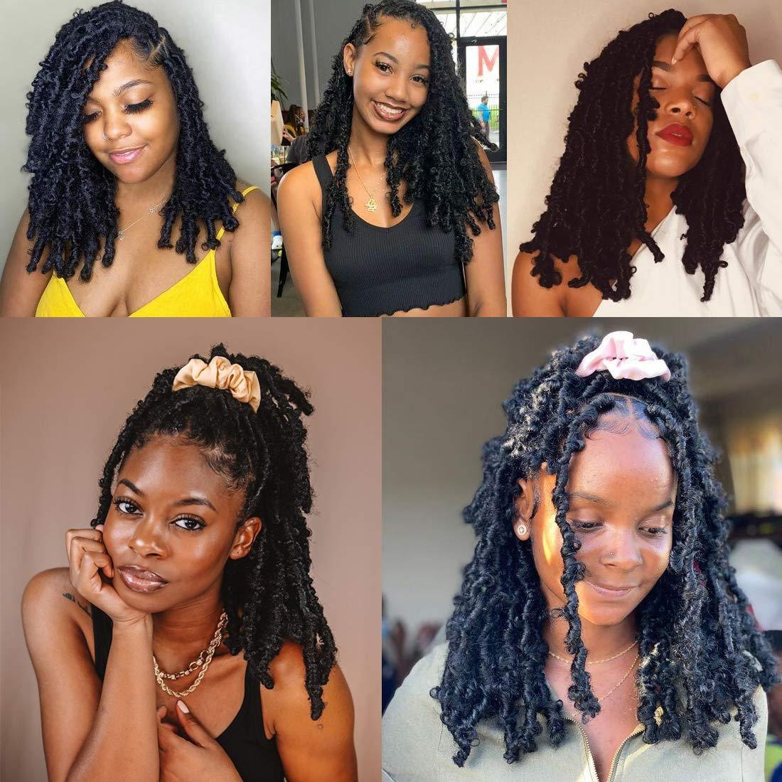 14 1B Butterfly Locs Crochet Hair Extensions 6 Pack - Handmade New ...