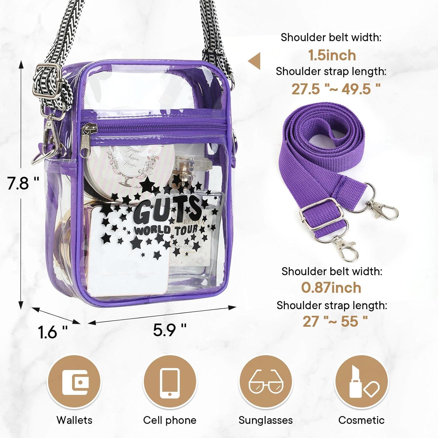 Clear Bag Stadium Approved | Concert & Festival Clear Crossbody Purse ...