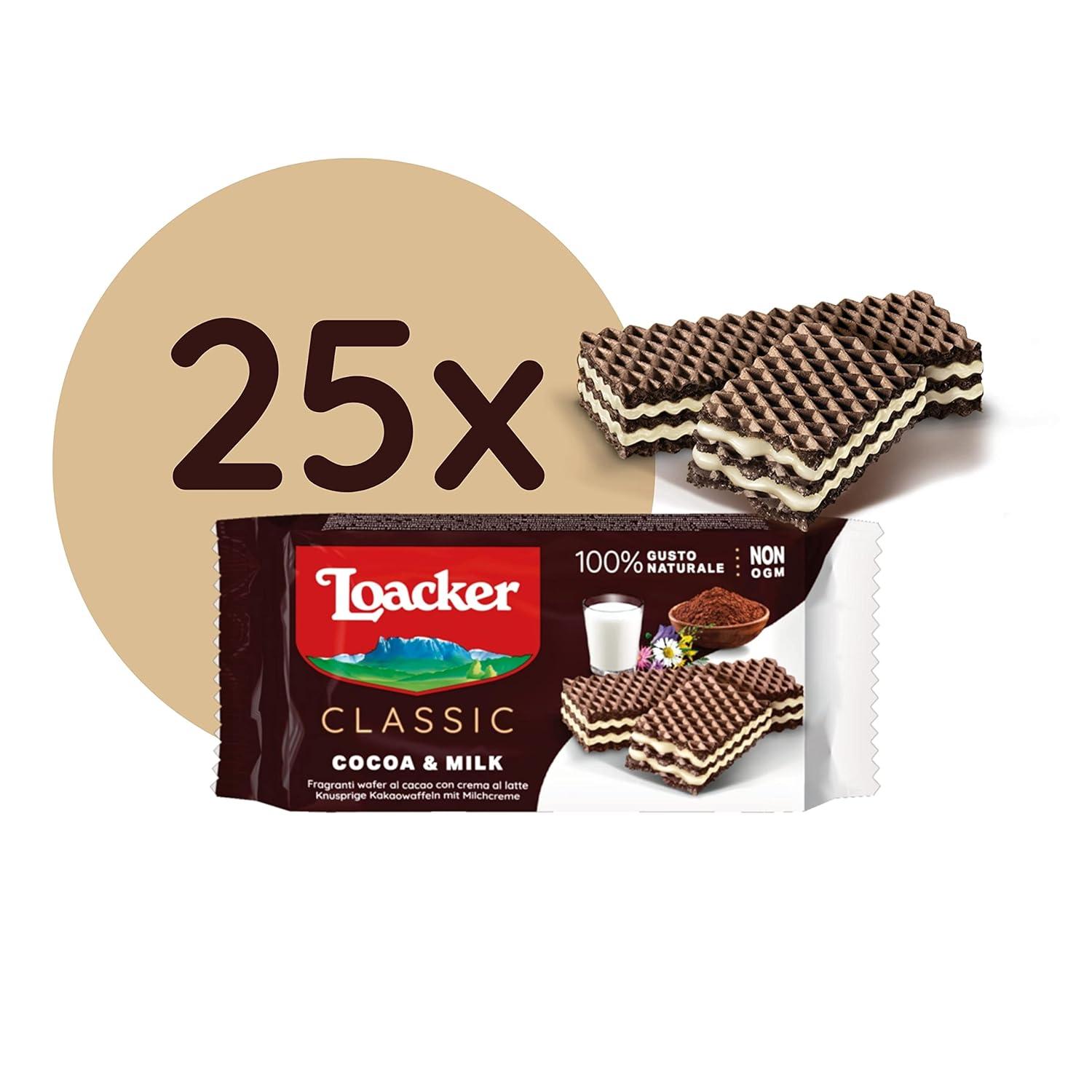 Loacker Classic Cocoa & Milk Waffles - 25pcs (45g each) | Authentic ...