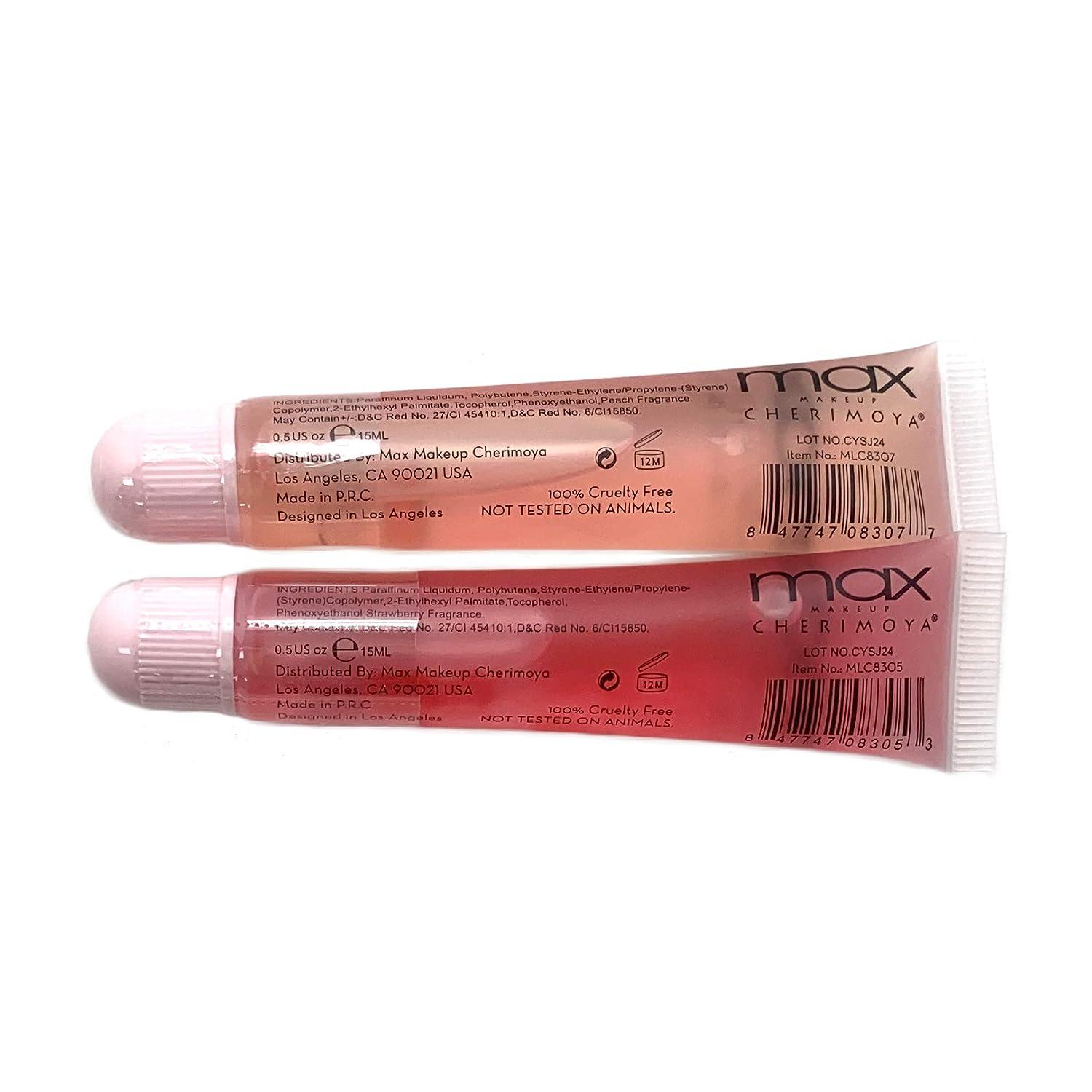 Max Makeup Cherimoya Clear Lip Polish Bulk - Clear Peach Strawberry ...