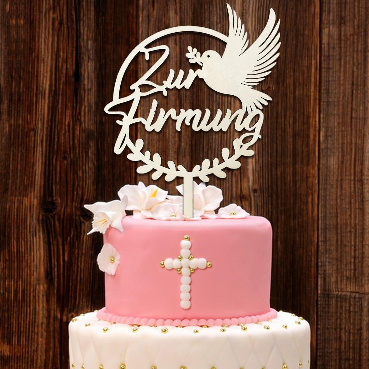 Custom Wooden Confirmation Cake Topper | Unique Confirmation Decoration ...