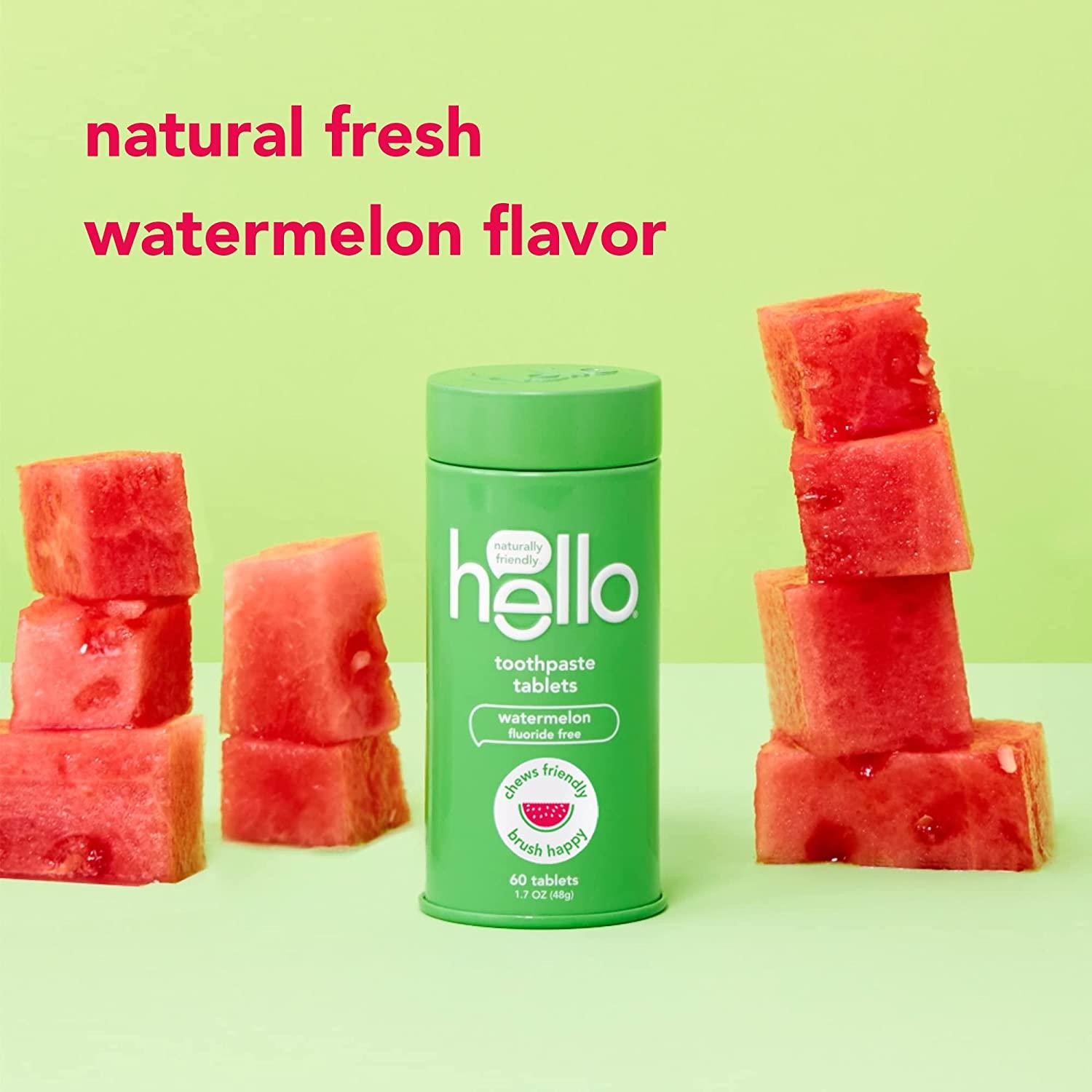 Kids Watermelon Eco-Friendly Travel Toothpaste Tablets - Natural ...