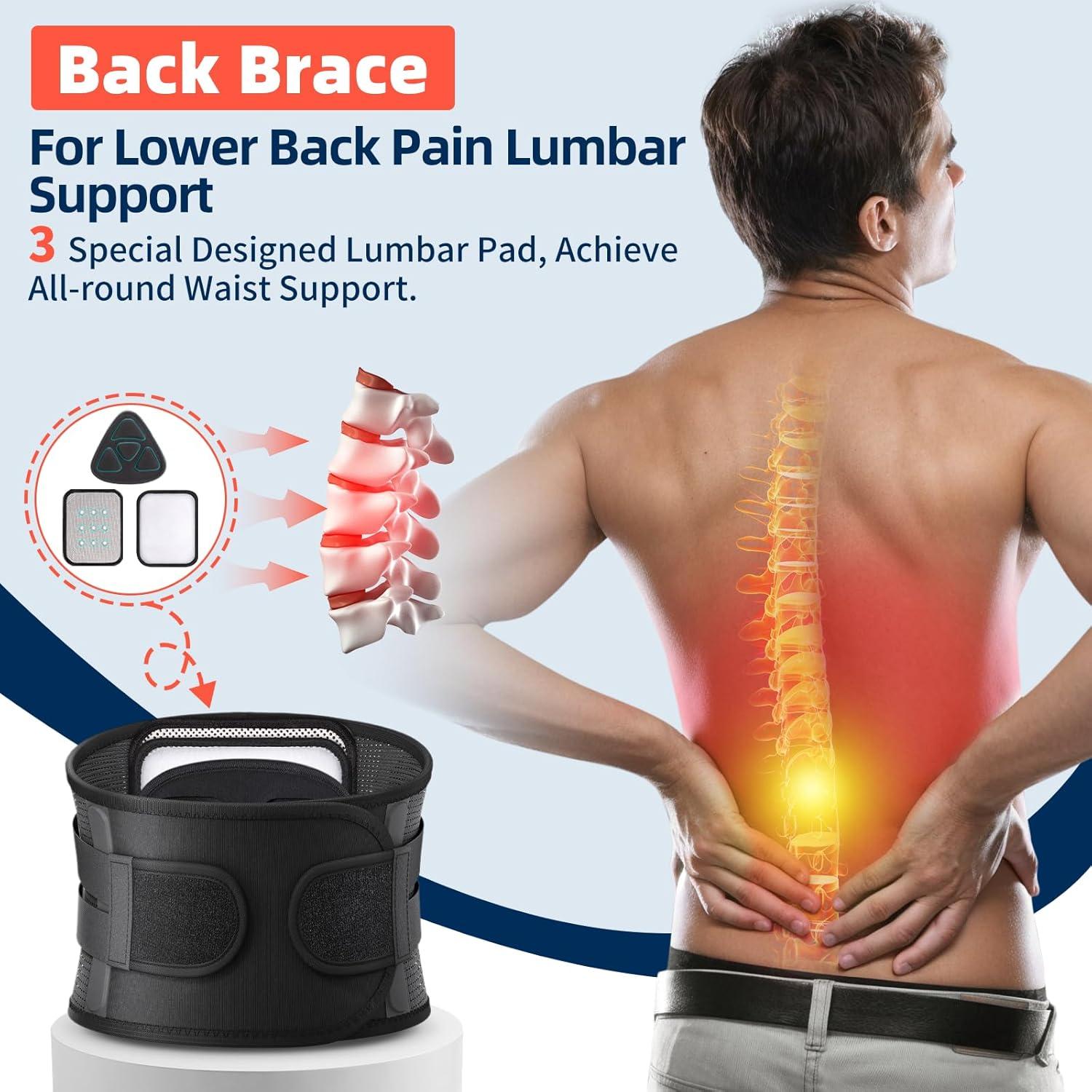 Buy Back Bandage for Men & Women | Lower Back Support Belt with 3 ...