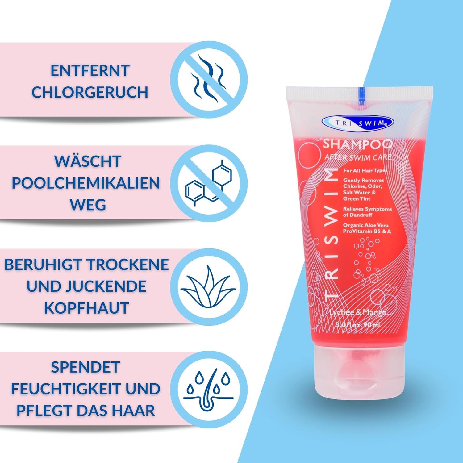 Triswim Anti-Chlorine Travel Set | Chlorine Removal Skin Care for ...