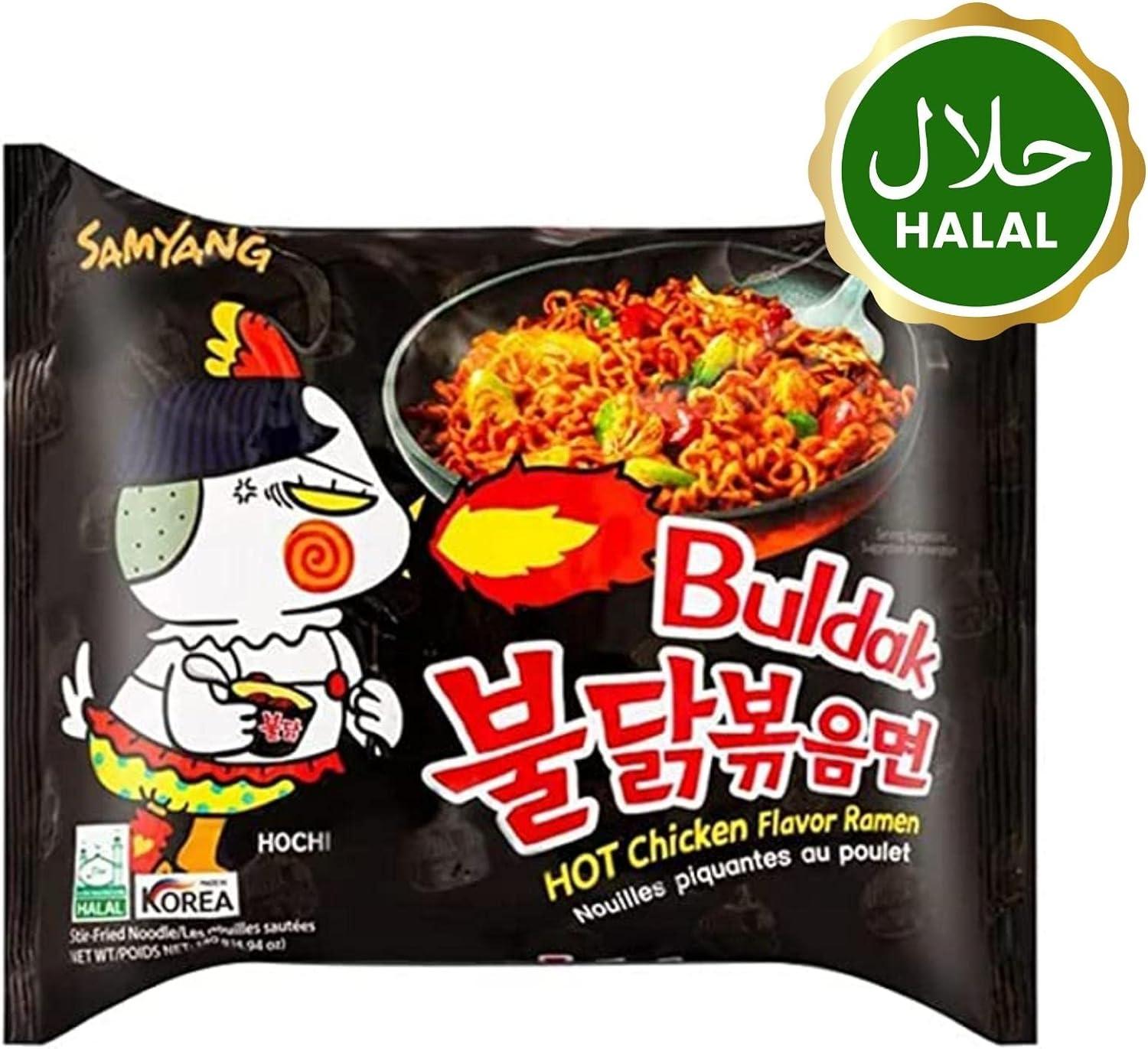 Samyang Buldak Ramen Korean Hot Spicy Chicken Stir-Fried Ramyun Noodles ...