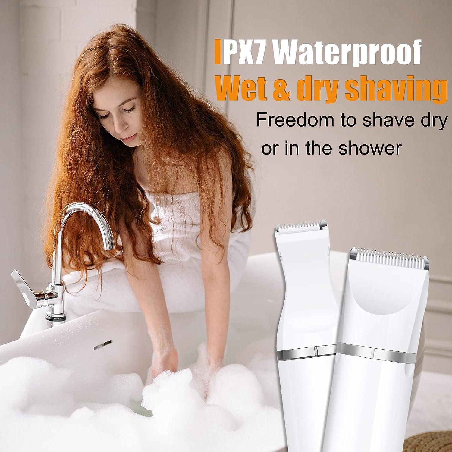 Waterproof 2 in 1 Electric Bikini Trimmer for Women - Rechargeable ...