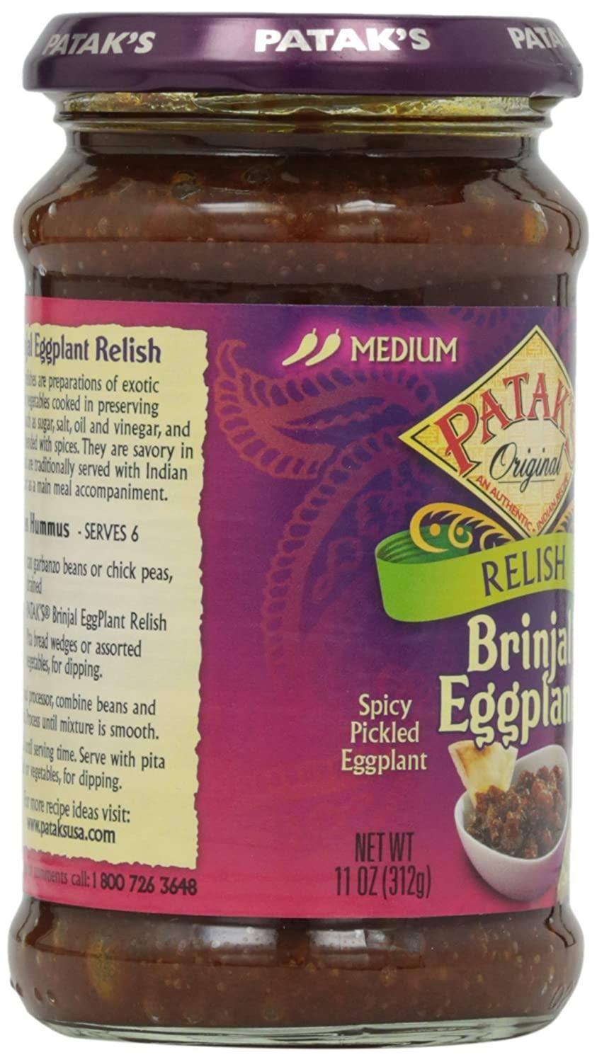Buy Patak's Brinjal Egg Plant Relish - Medium 11 oz | Authentic Indian ...