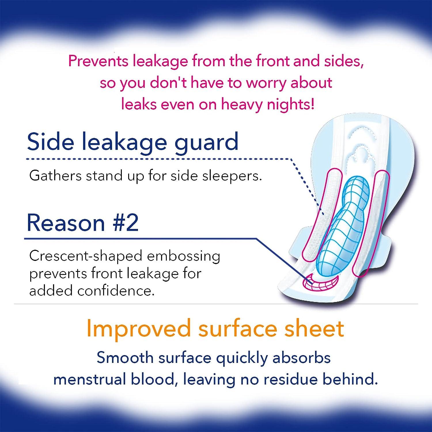 elis Super Overnight 360 Sanitary Napkin Pads - Ultra Comfortable ...