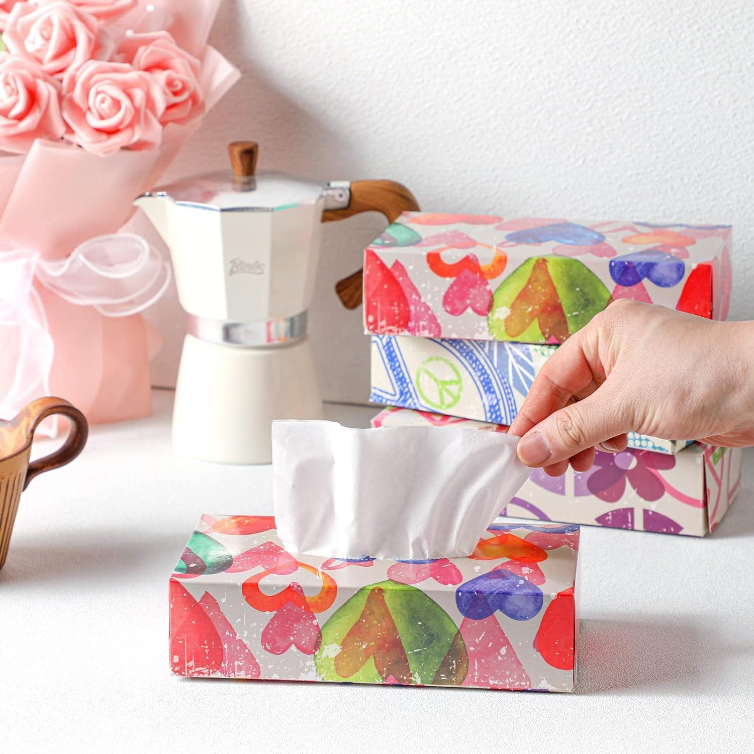 12 Pack 2 Ply Peace and Love Facial Tissue Boxes - Soft & Disposable ...