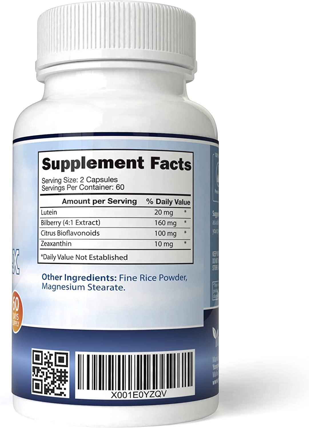 Eye Health Support: Total Eye Complex with Lutein, Bilberry, and ...