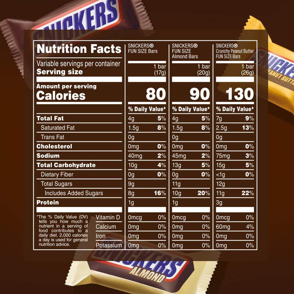 Snickers Original Peanut Butter & Almond Fun Size Bulk Variety Pack 44. ...