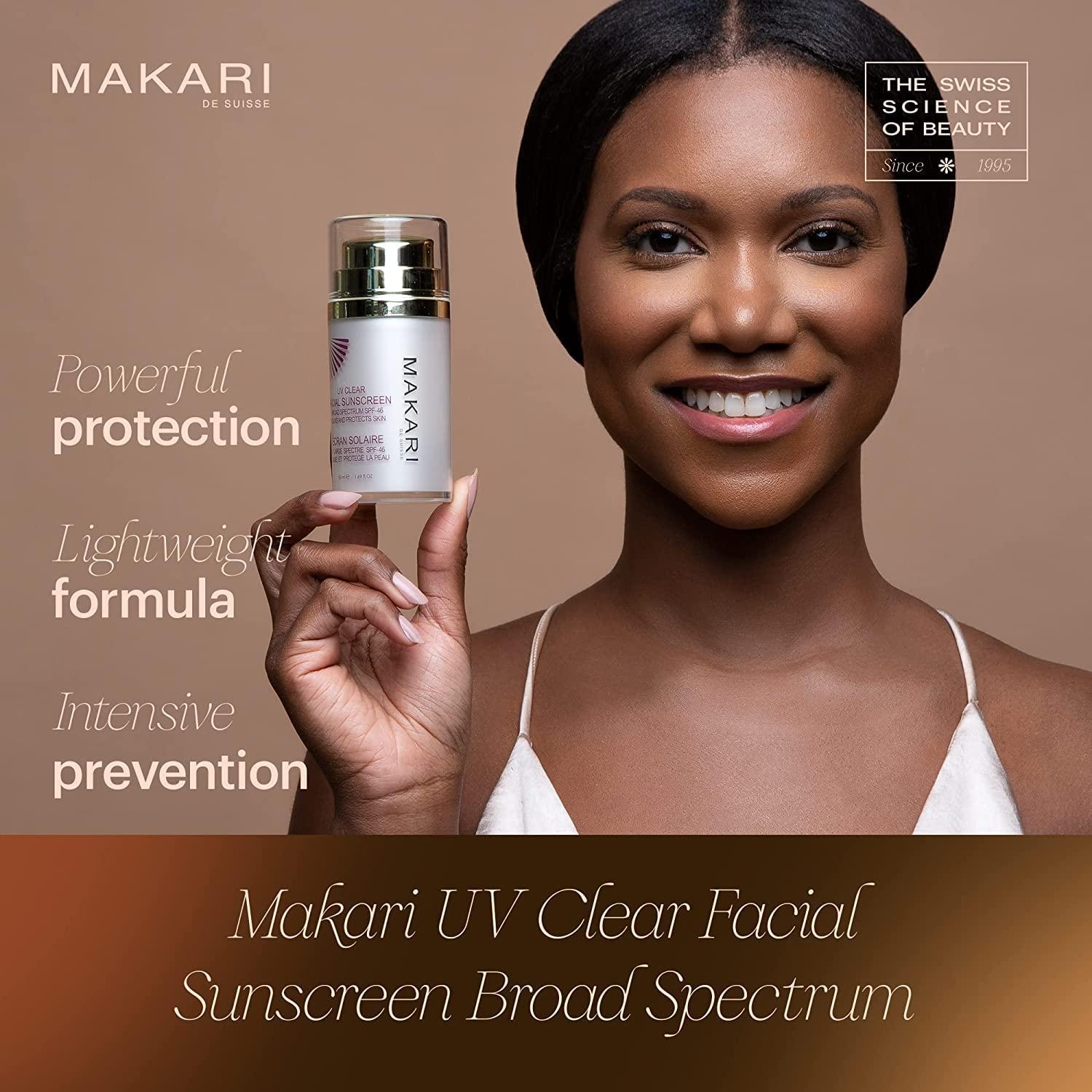 Makari UV Clear Facial Sunscreen SPF 46 - Broad Spectrum Face Sunscreen ...