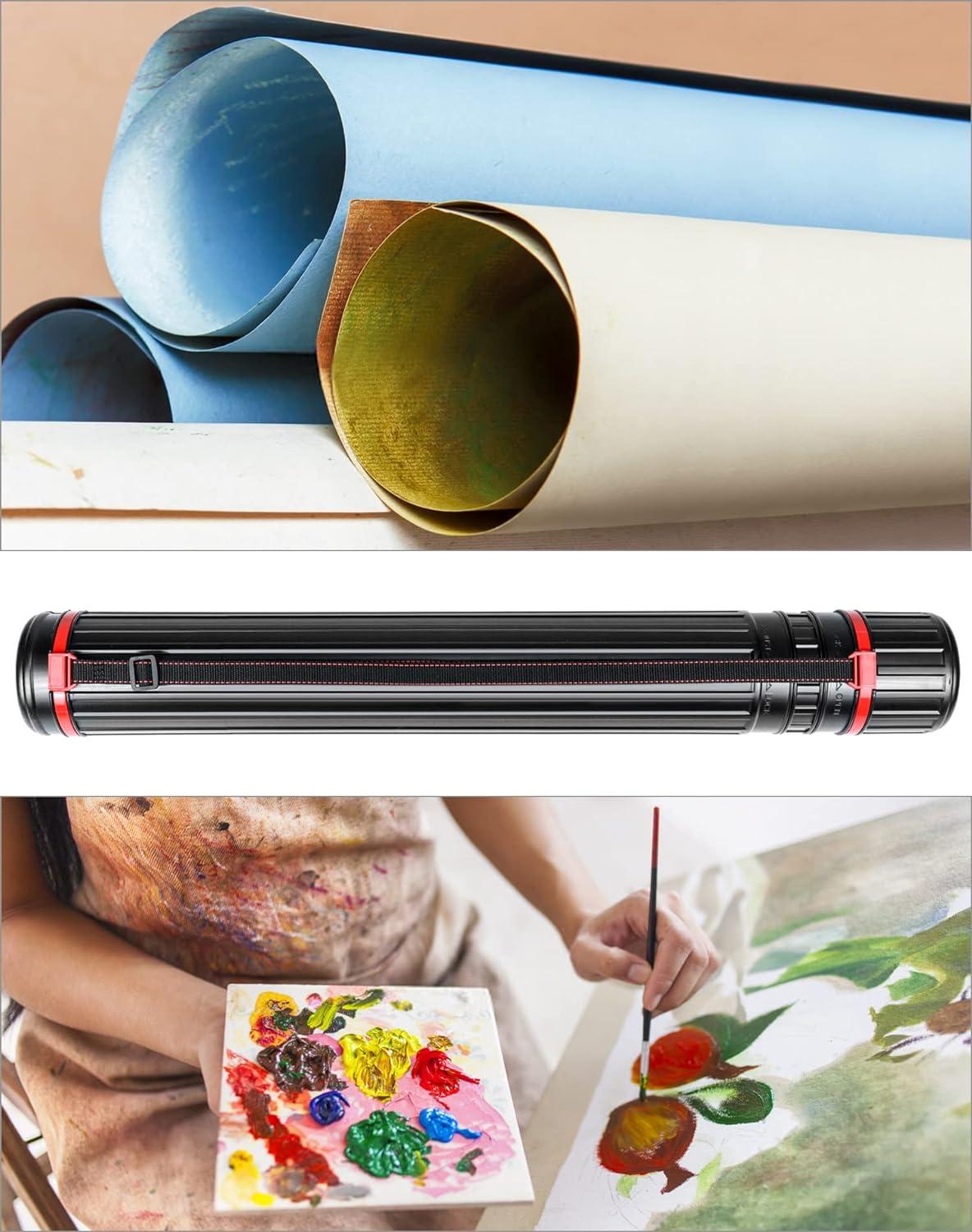 QWORK Drafting Tube 2 Pack - Poster & Blueprint Storage Case ...