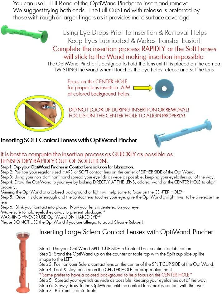 OptiWand Pincher 2 Pack - Soft Contact Lens Insertion & Removal Tool ...