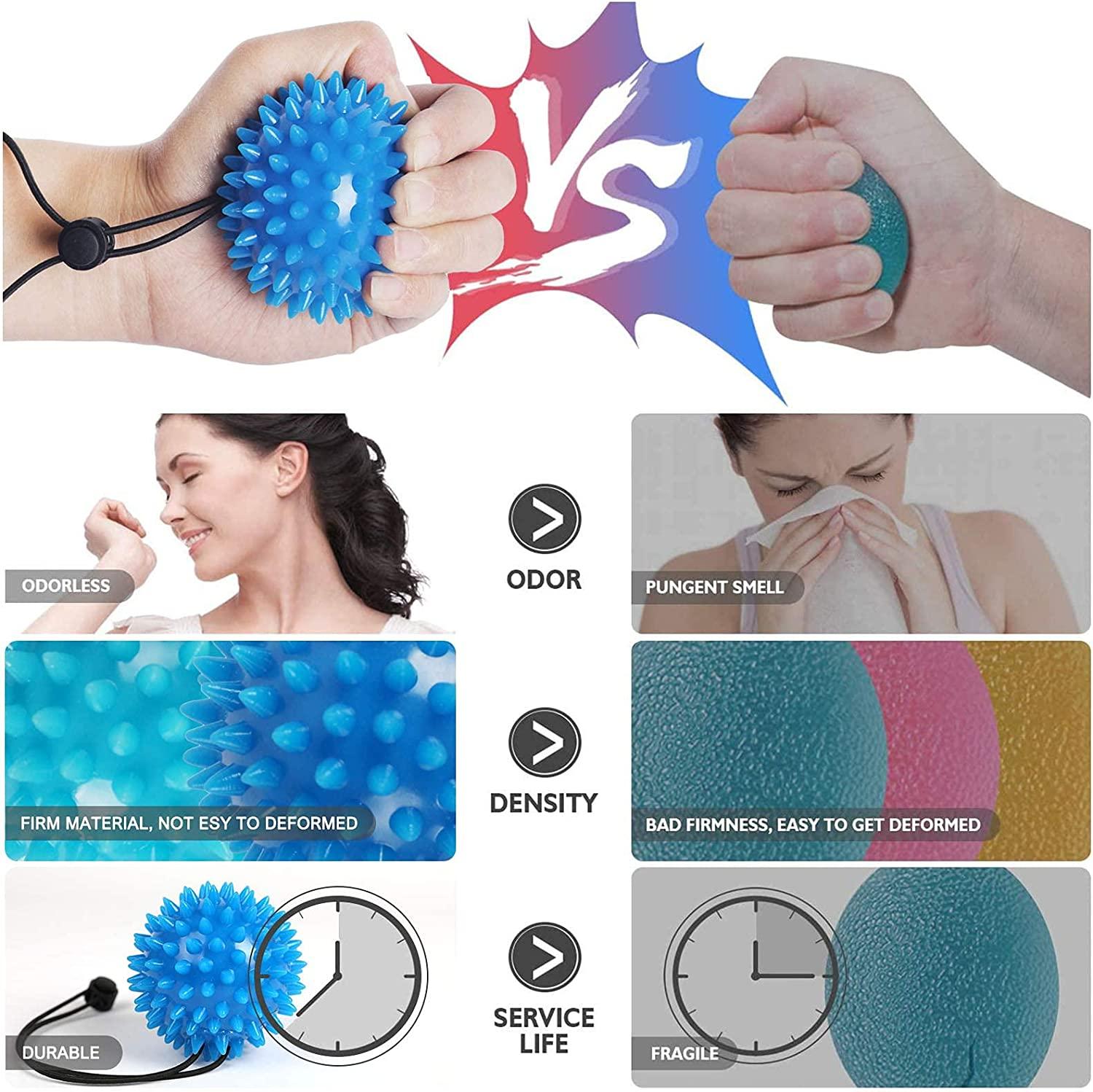 Adjustable Hand Balls for Exercise & Therapy (2 Pack) - Prevent Falling ...
