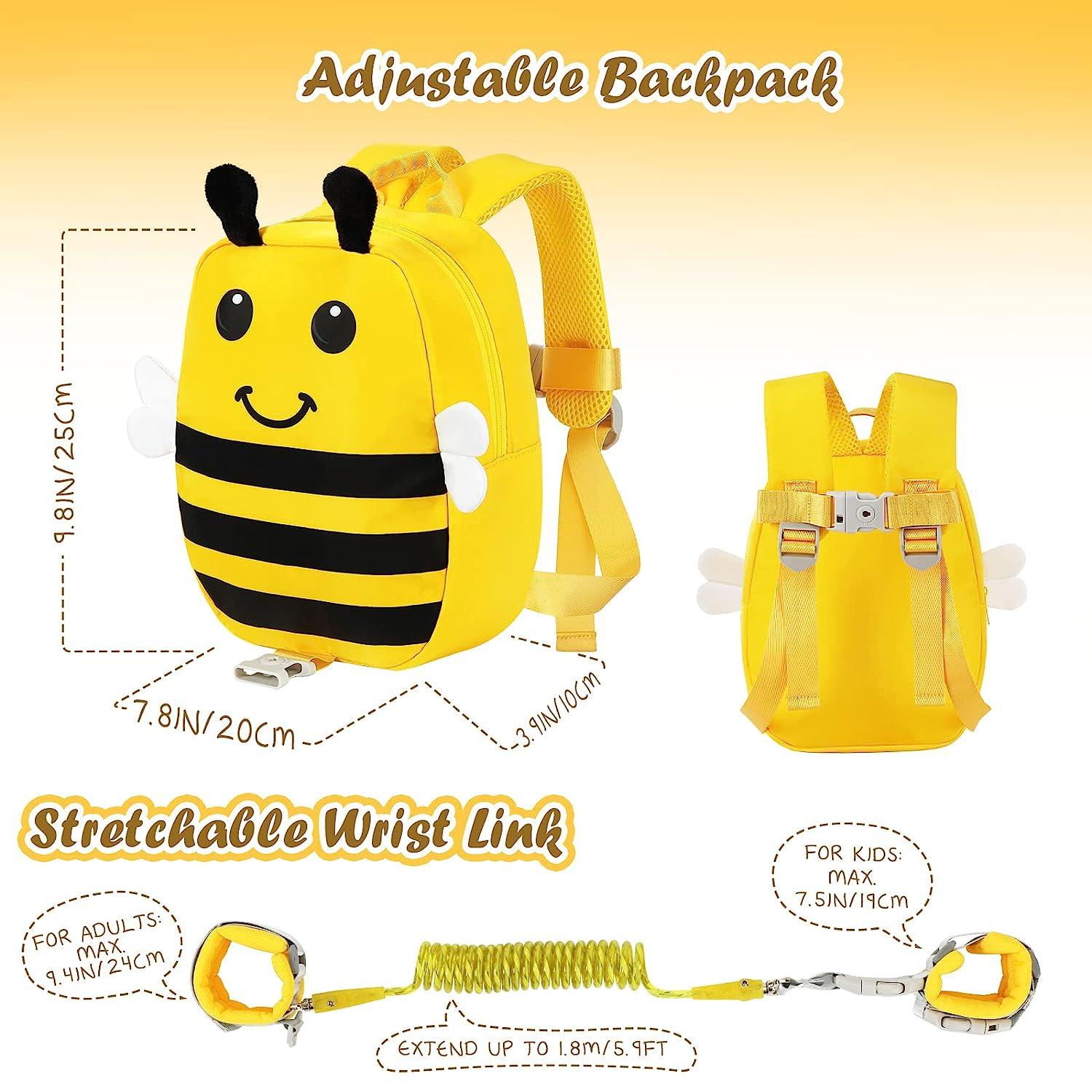 Zooawa 2-in-1 Toddler Harness Backpack with Leash - Cute Bee Design ...