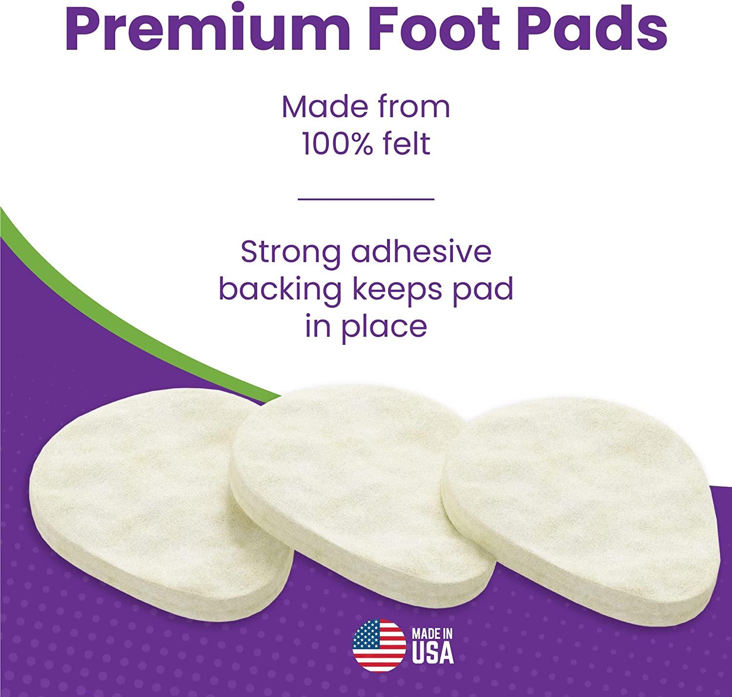 Metatarsal Felt Foot Pad - 1/4 Thick - 6 Pairs (12 Pieces) - Orthopedic ...
