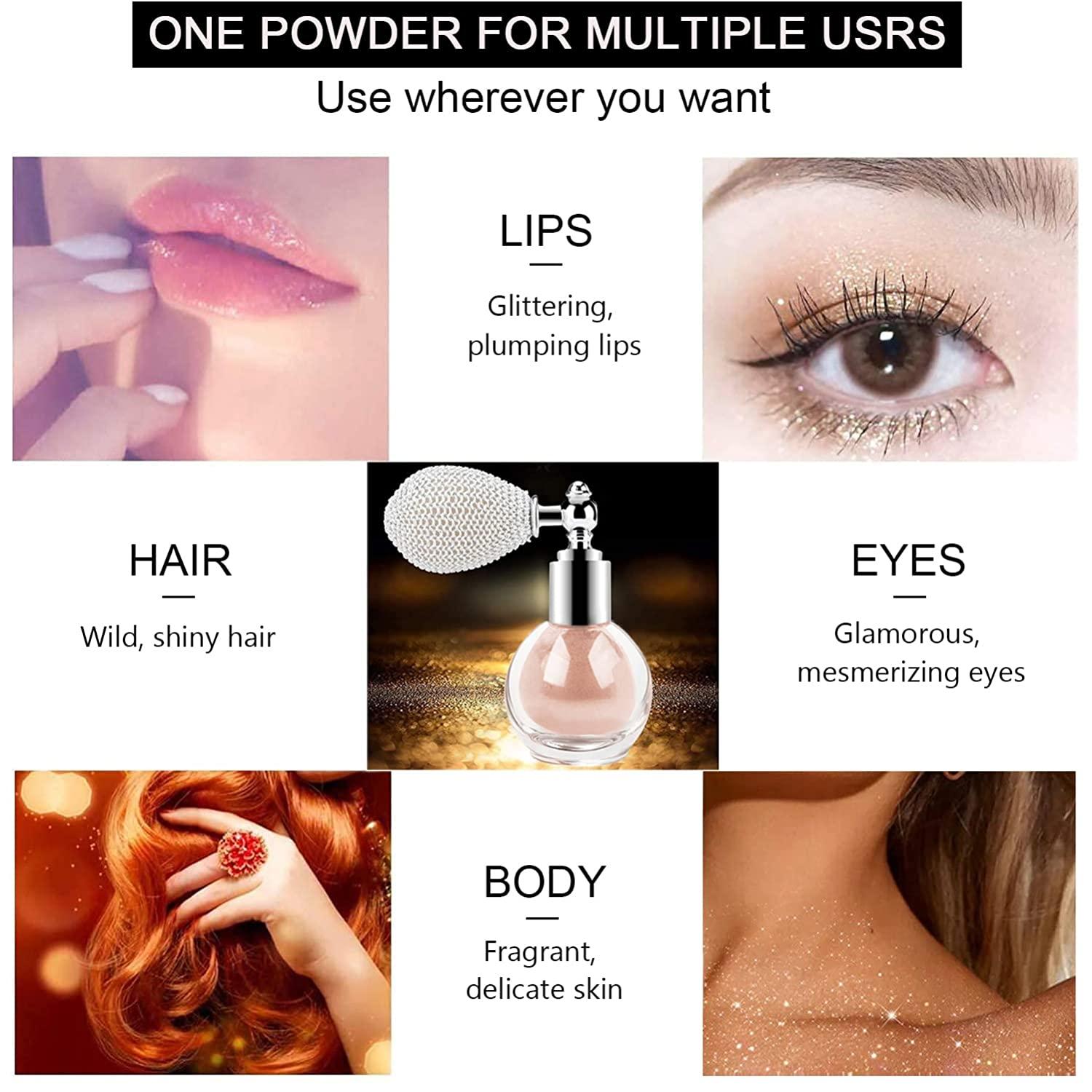 Shimmering Sparkle Spray Powder for Face, Body, Hair & Nails - Nude ...