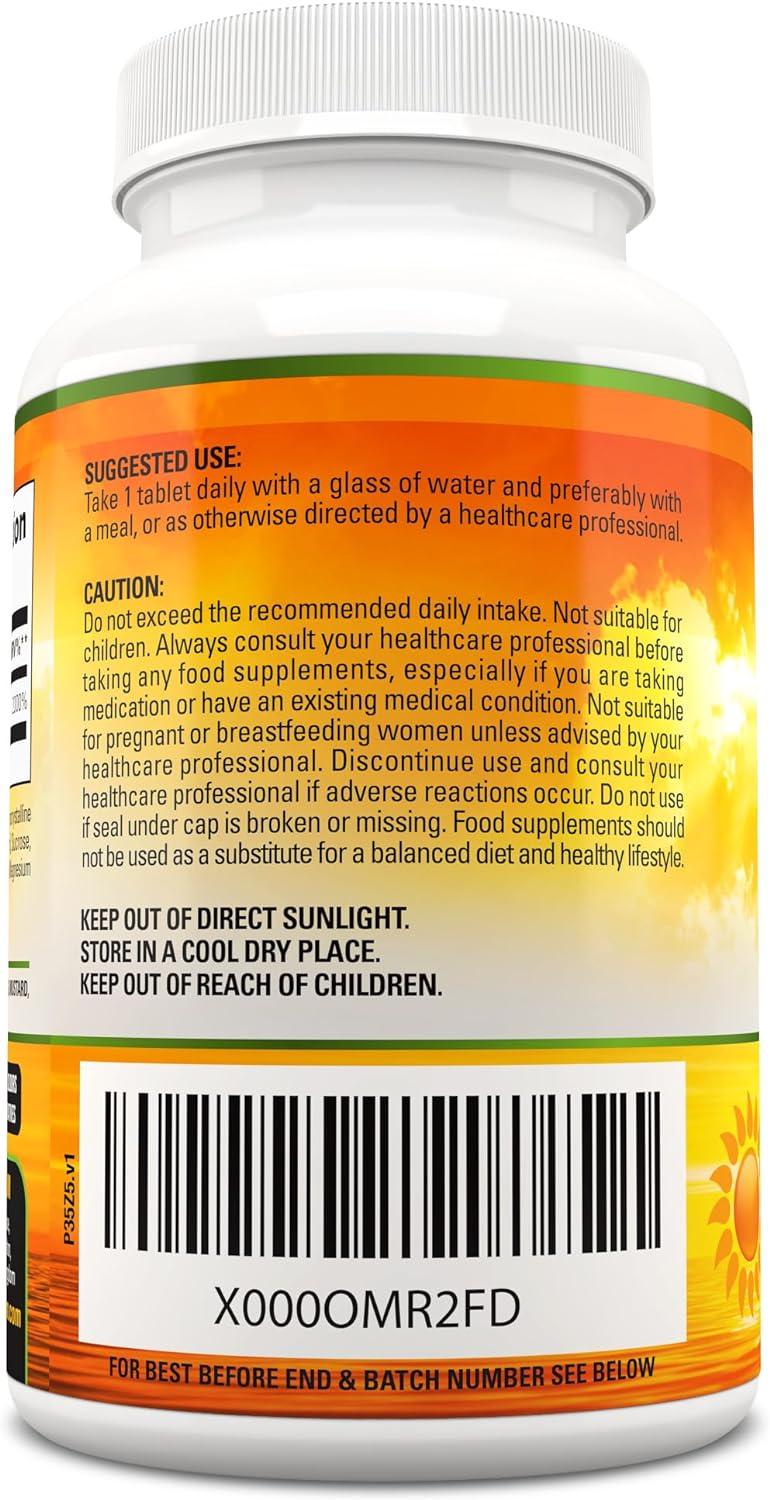 365 Easy to Swallow Vitamin D 4,000 IU Tablets - Maximum Strength D3 ...