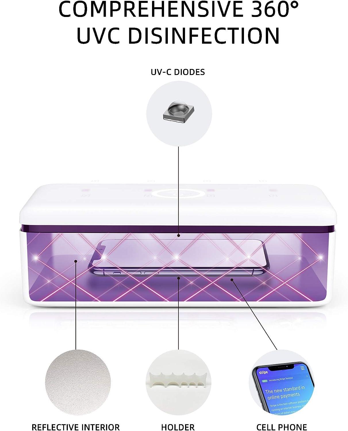 UV-C Light Sanitizer Box for Smartphone, Jewelry, and Household Items ...