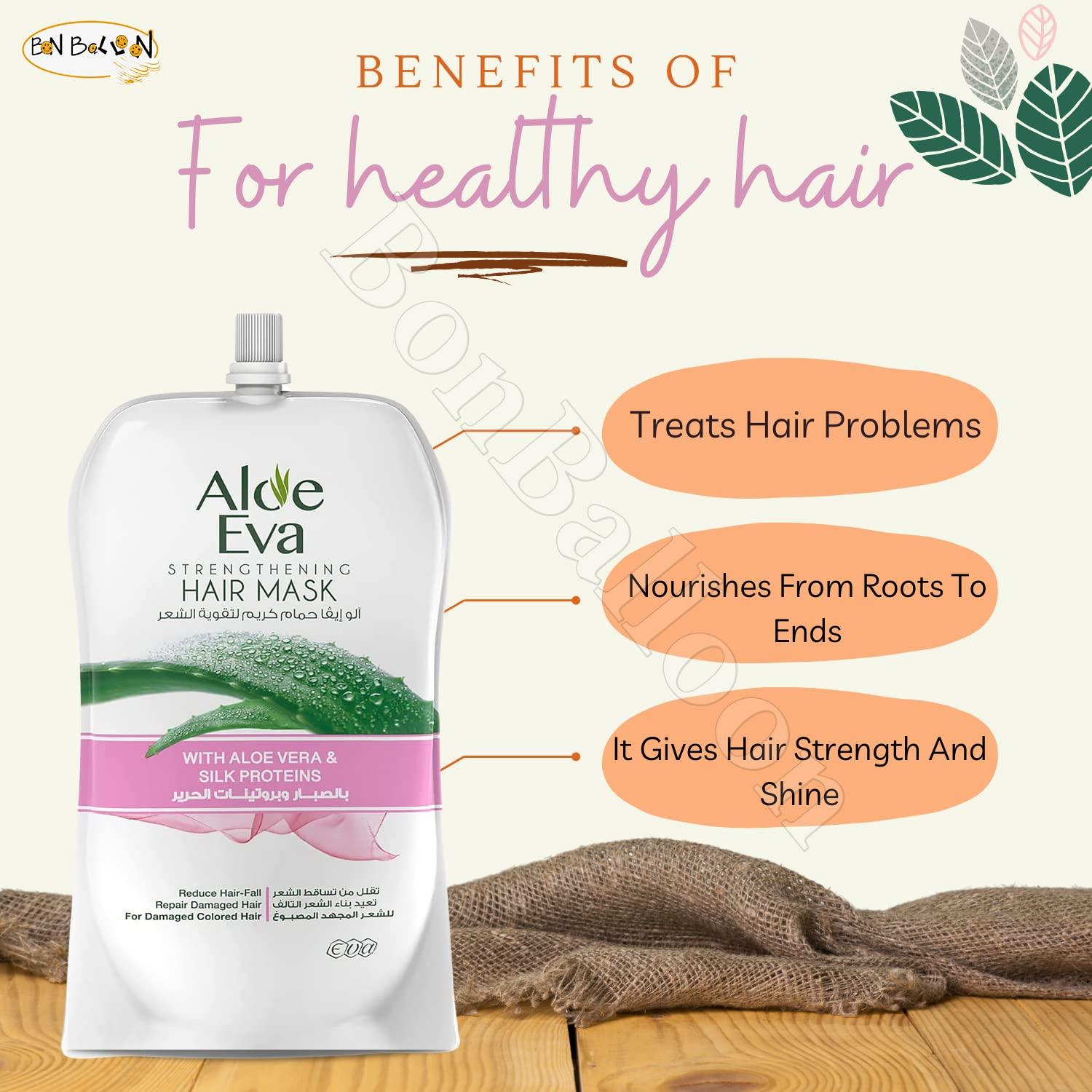 Aloe Eva Hair Mask Pouch - Deep Conditioning & Repair (8.81 oz / 250 gm ...