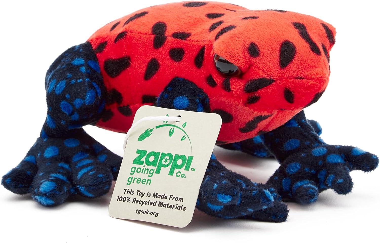 Zappi Co 100% Recycled Plush Poison Dart Frog Toy - 15cm Stuffed Eco ...