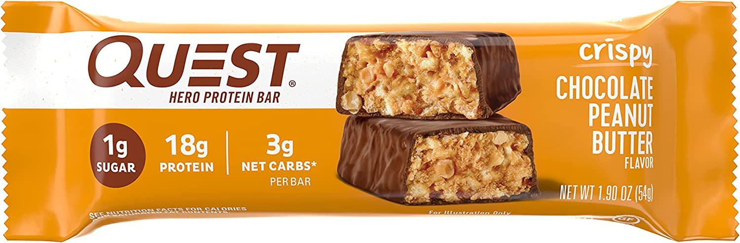 Quest Chocolate Peanut Butter Hero Bar - 12-Pack | High-Protein Snack ...