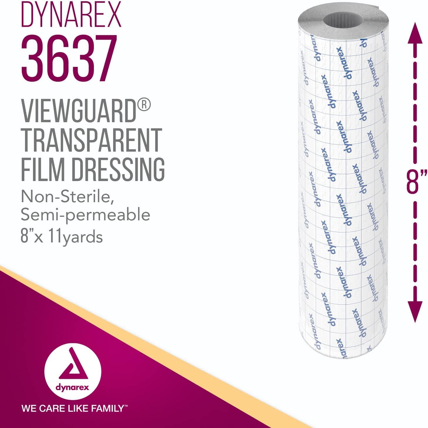 Dynarex View Guard Transparent Film Dressing Roll - 8'' x 11 yds - Non ...