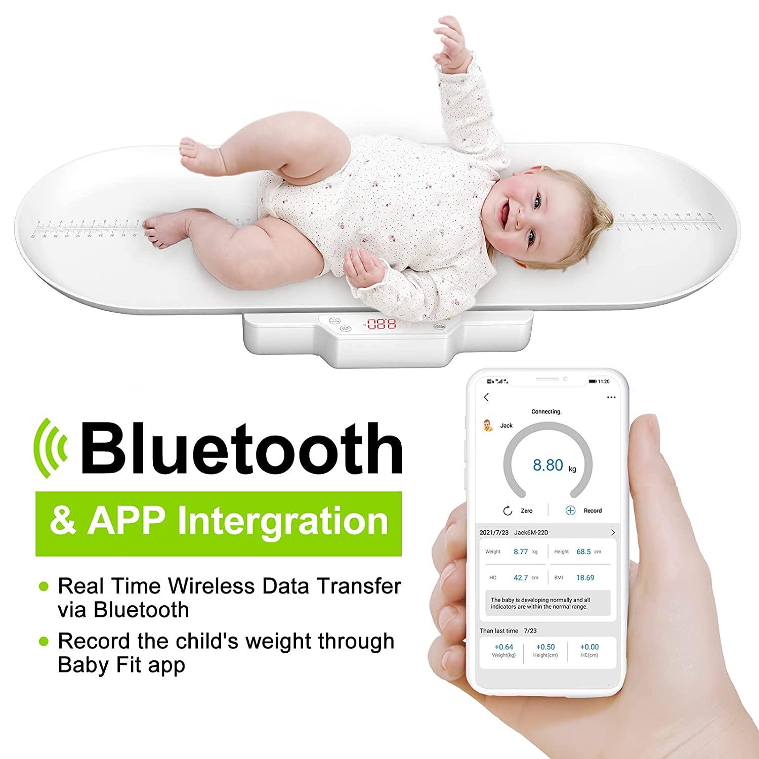 Bluetooth Baby Scale & Toddler Scale - 2 in 1 Multifunctional with ...