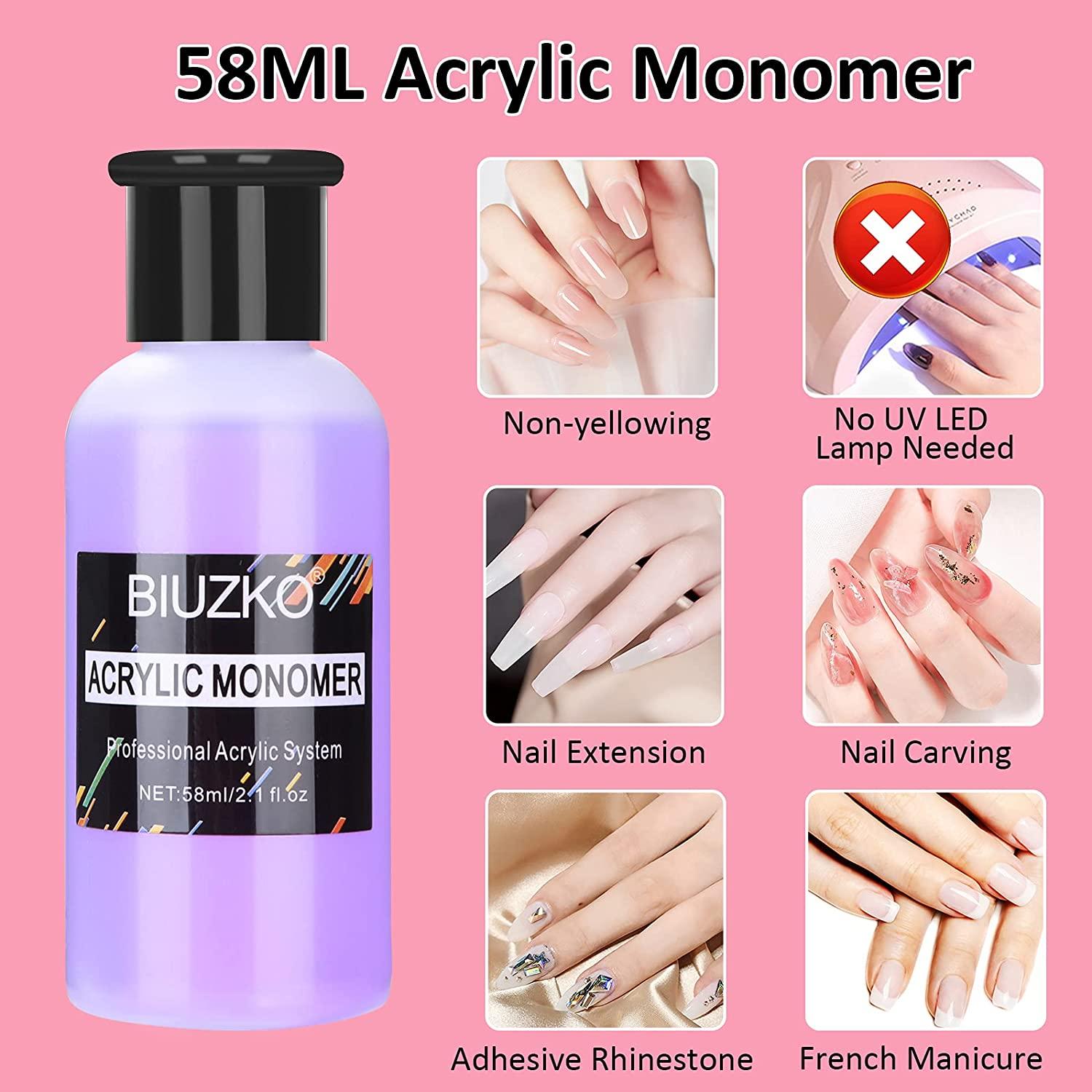 Professional Acrylic Nail Kit - Full Set with Acrylic Powder, Liquid ...