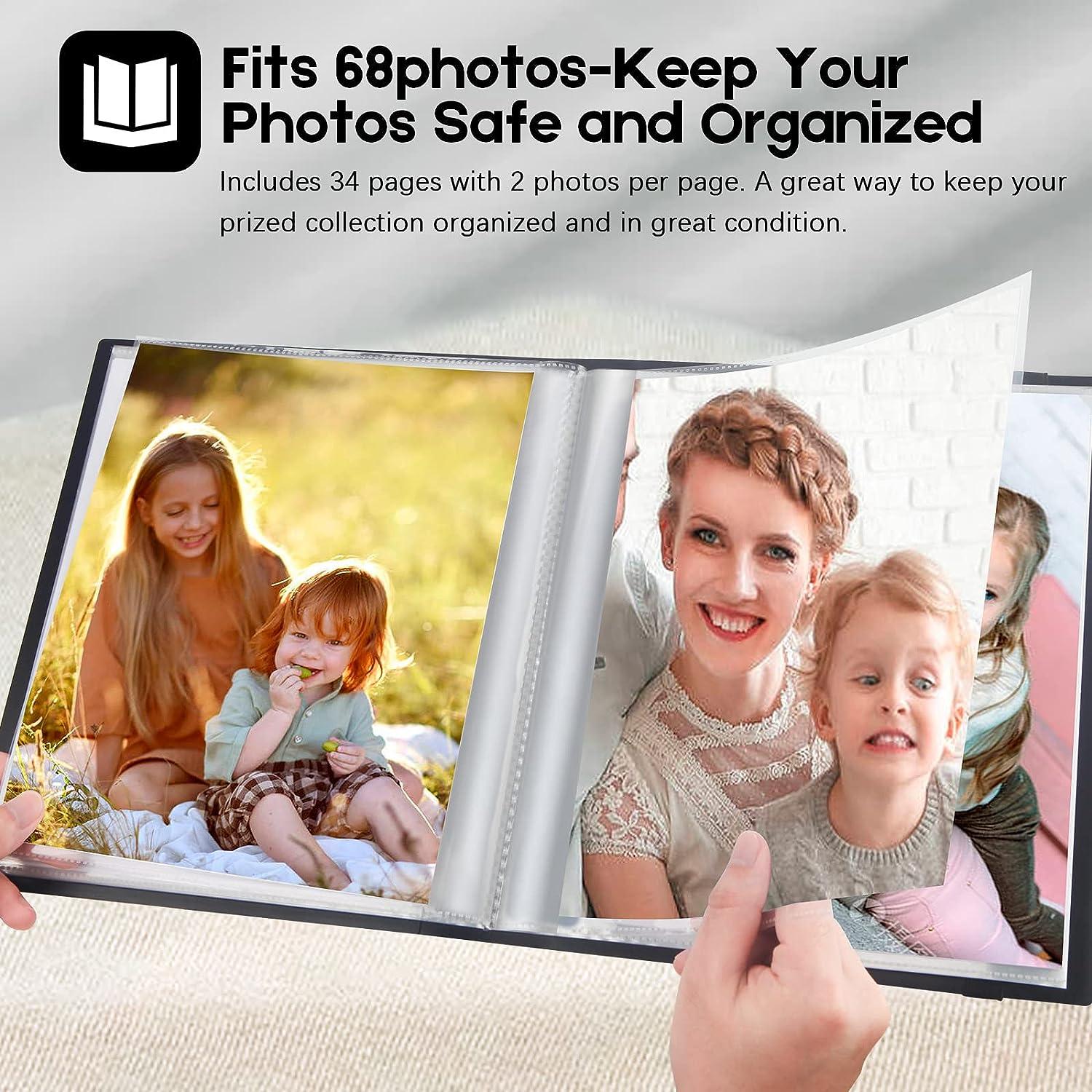8x10 Photo Album Book | Holds 68 Photos | Art Portfolio Binder for ...