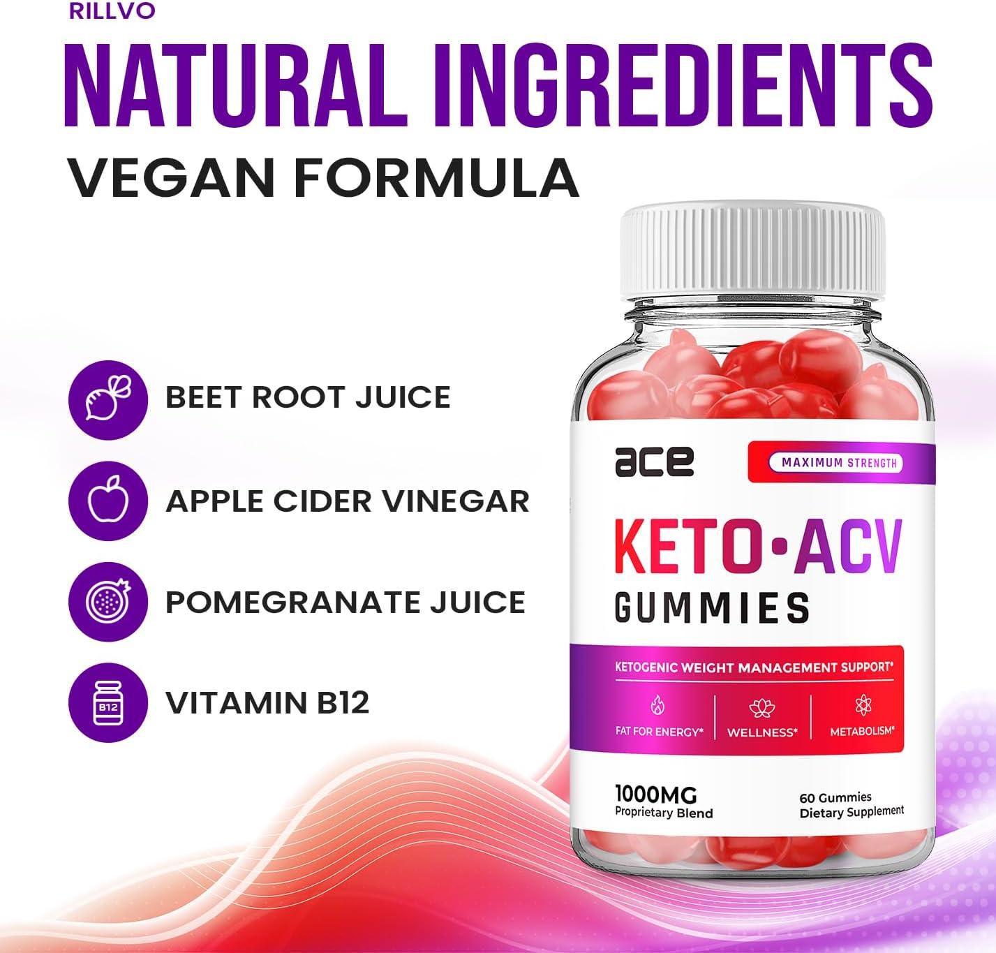 ACE Keto ACV Gummies - Advanced Formula with B12, Beet Root Juice for ...
