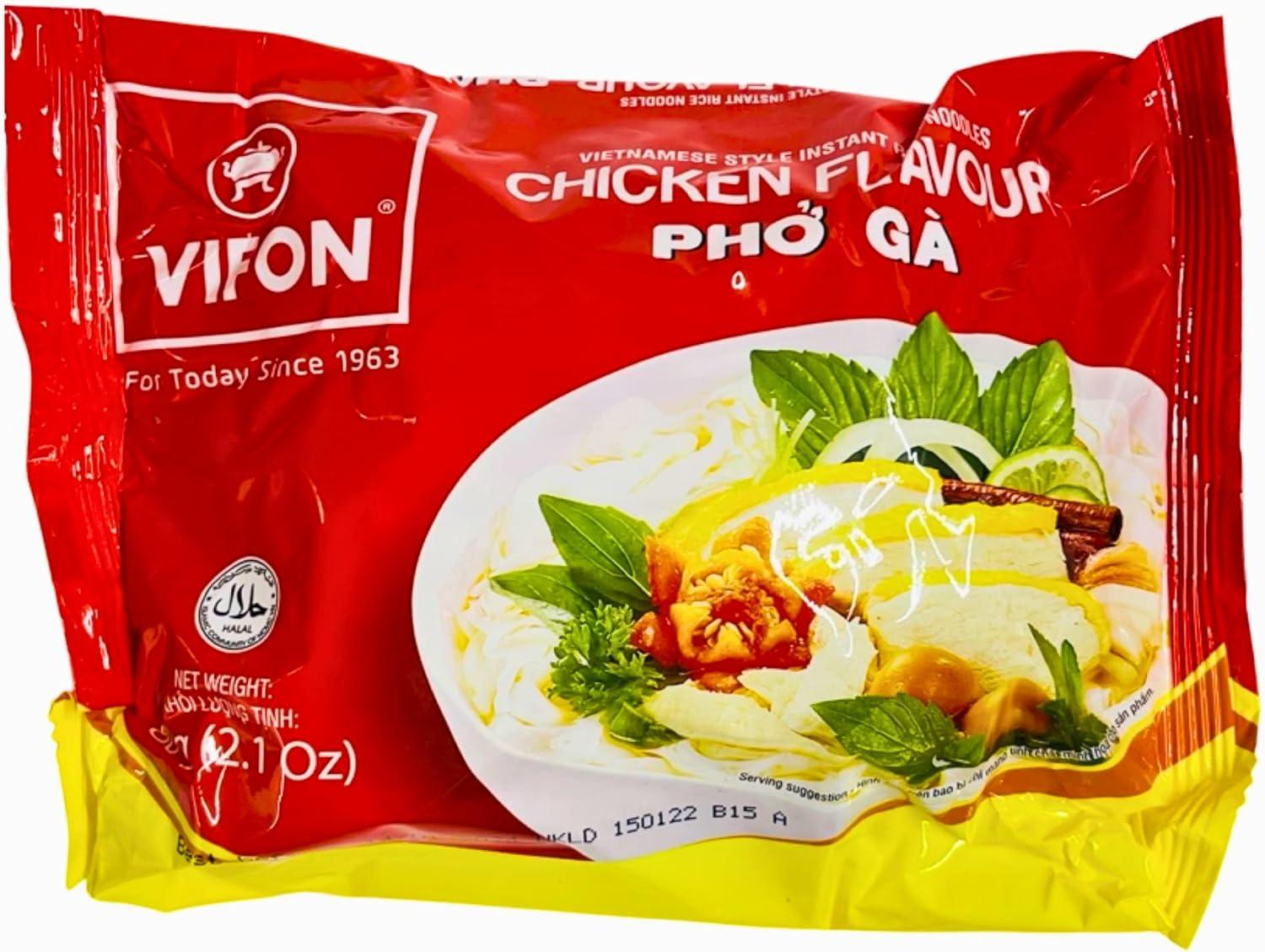 Vifon Vietnamese Style Instant Rice Noodles Chicken Flavour Pho Ga 60g ...