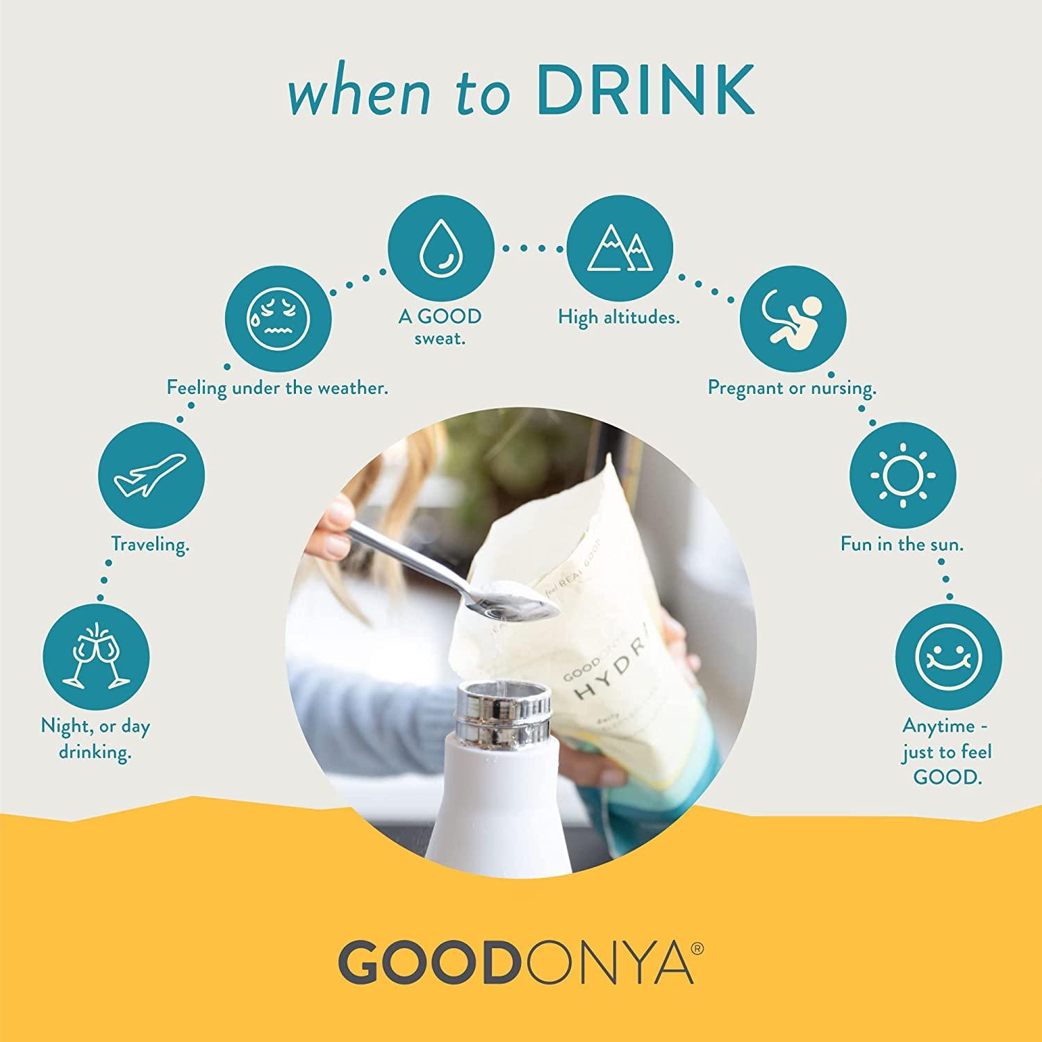 GOODONYA Hydrate Electrolyte & Mineral Powder 5.6oz - Certified Organic ...