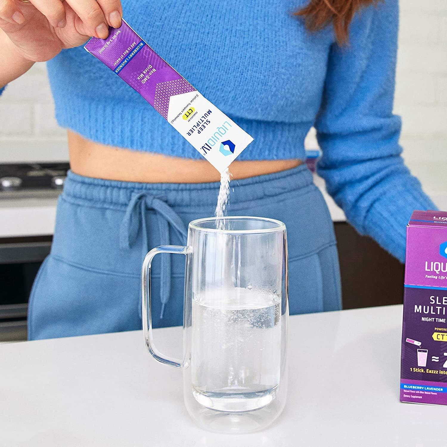 Liquid I.V. Sleep Multiplier with Melatonin, L-Theanine, Valerian Root ...