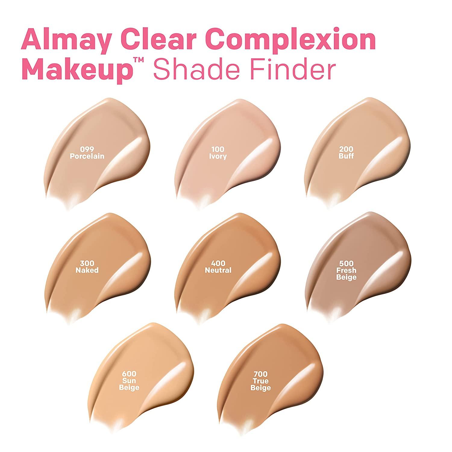 Almay Clear Complexion Acne Foundation 600 Sun Beige - Lightweight ...