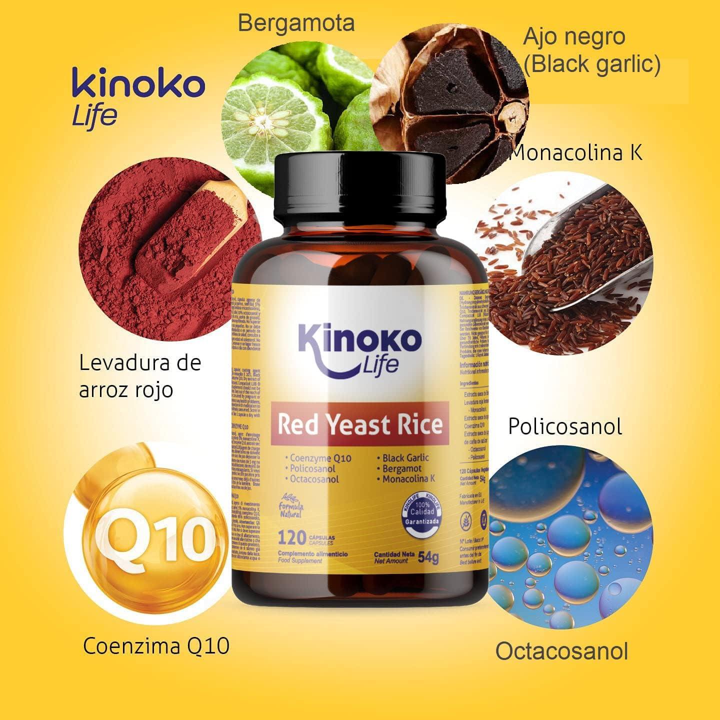 Buy Red Yeast Rice 120 Capsules | Monacolin K Coenzyme Q10 & Black ...