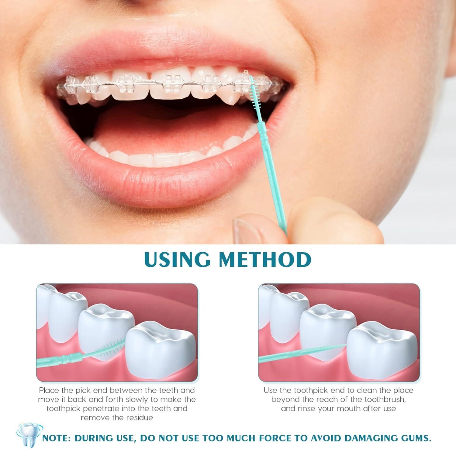 using toothpick to clean teeth