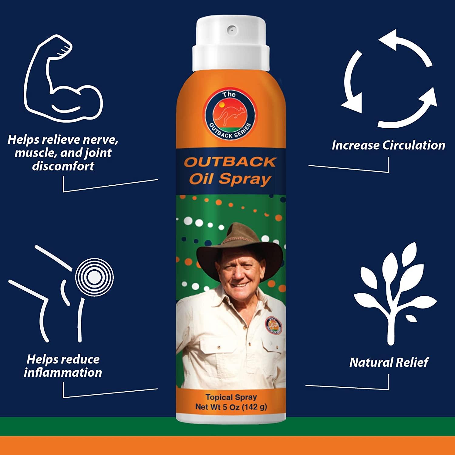 Outback Pain Relief Spray - Natural Extra Strength for Back, Neck, Knee ...