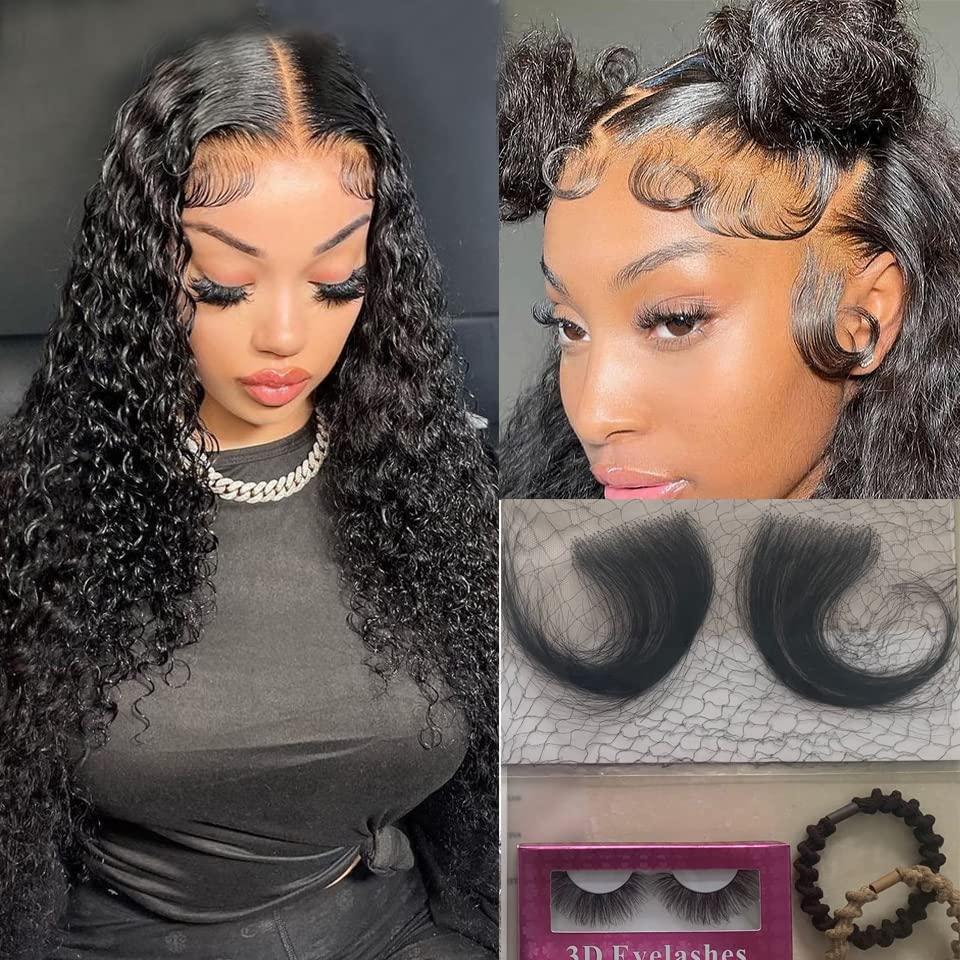 Handmade Swiss HD Lace Baby Hair Edges Extensions - 4Pcs Natural Color ...