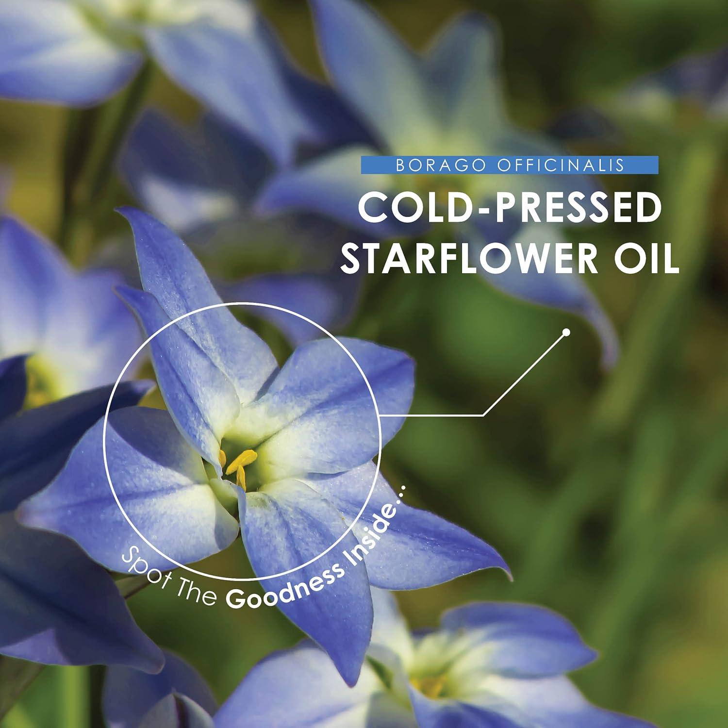 Premium Cold Pressed Starflower Oil 1000mg Softgels - Natural Omega-6 ...