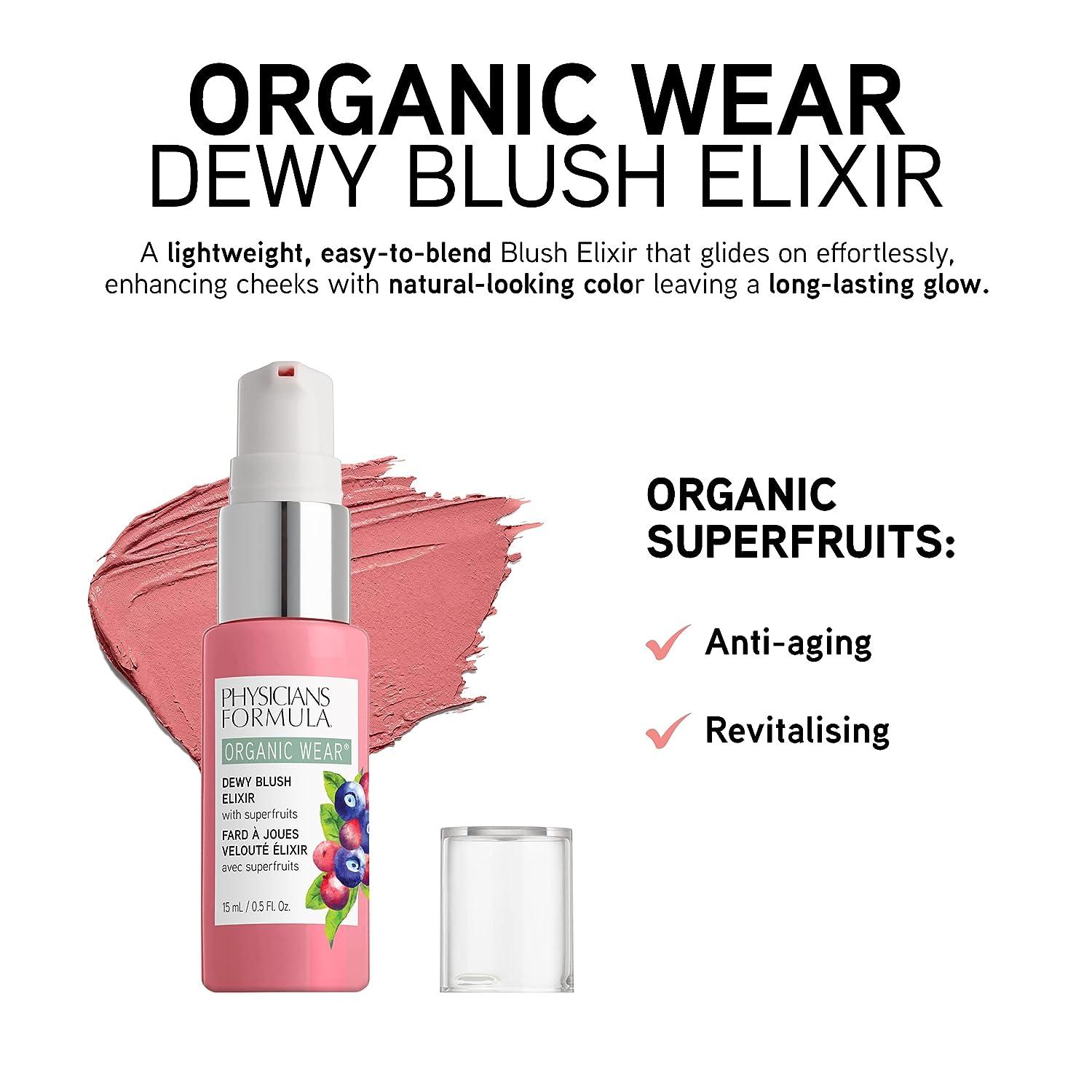 Physicians Formula Organic Wear Dewy Face Blush Elixir - Crushed ...