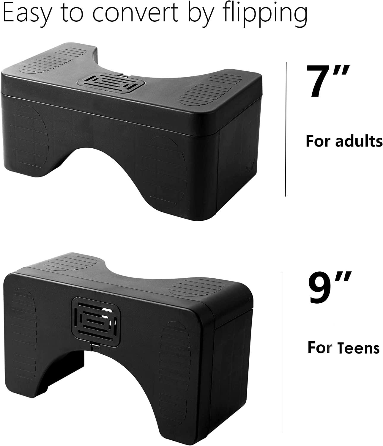 EASICOZI Portable Bathroom Squat Stool - Adjustable Height Squatting ...