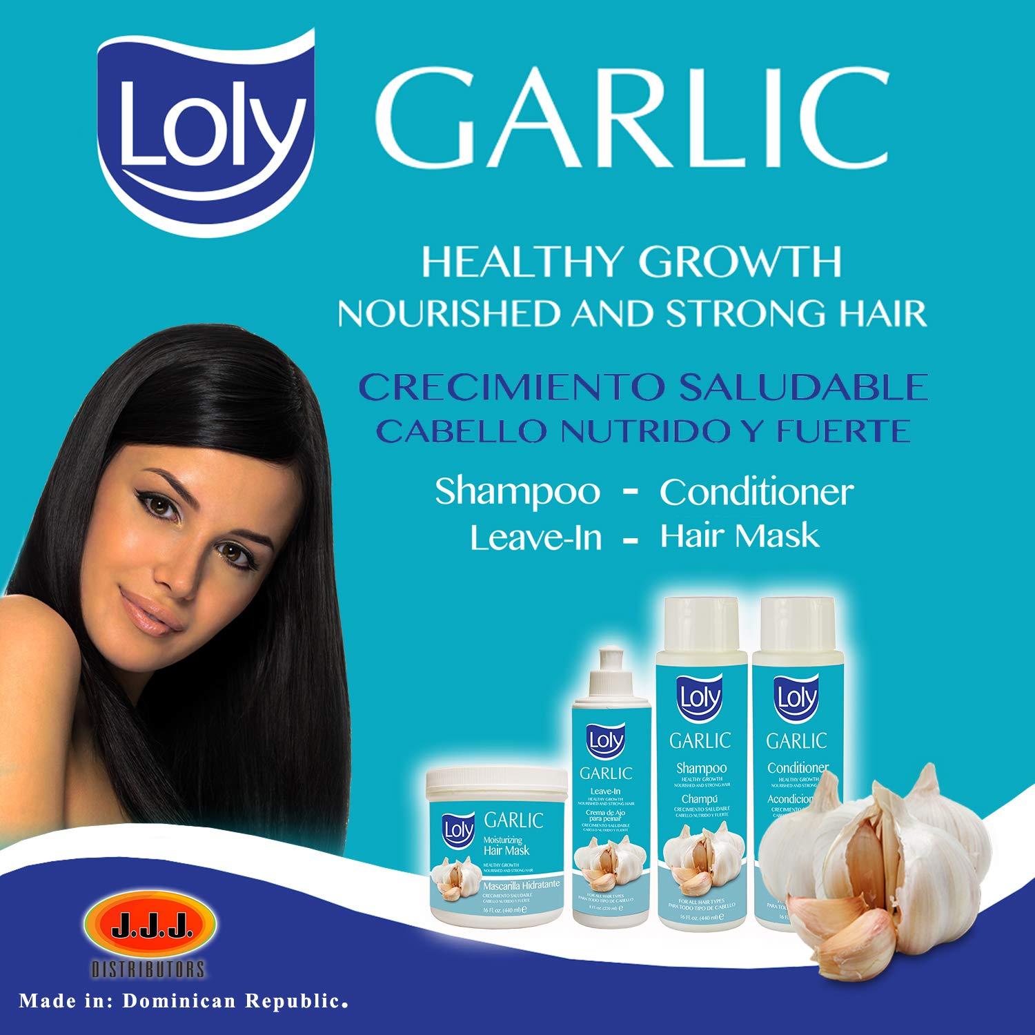 Loly Garlic Mask Treatment 16 oz - Intensive Hair Repair with Natural ...