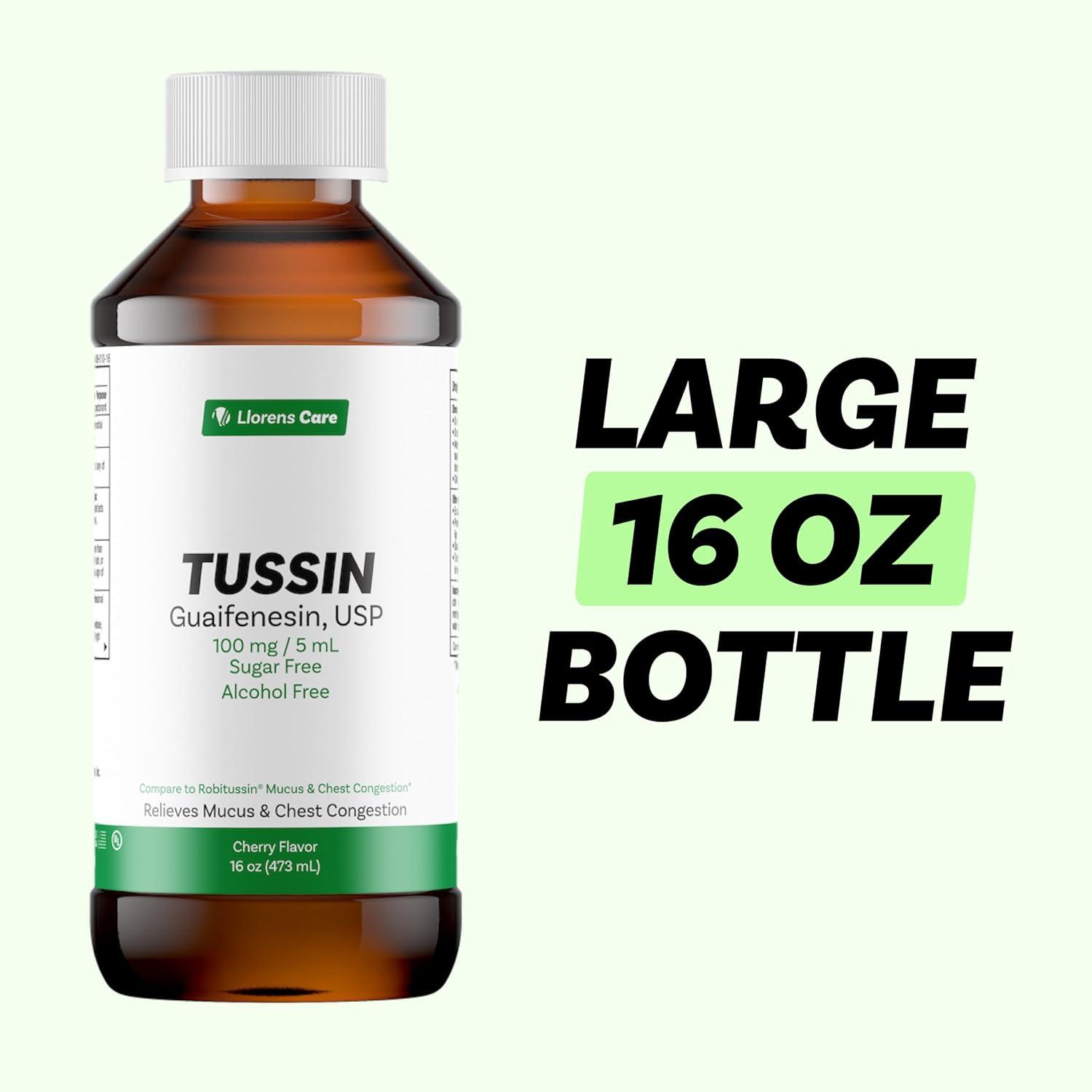 Guaifenesin Liquid Expectorant for Adults - Llorens Cherry Flavor Cough ...